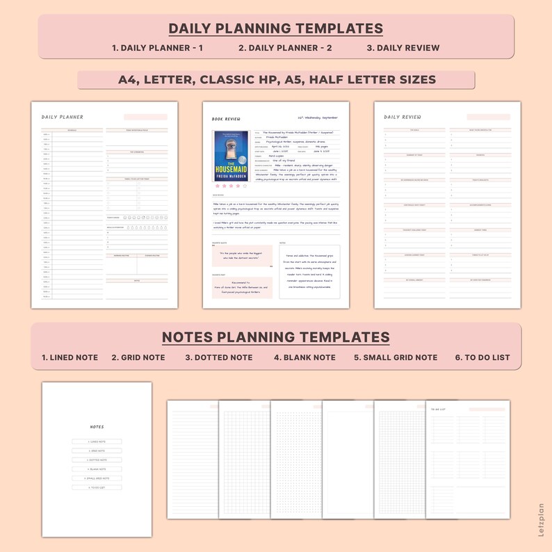 Reading Journal Printable Bundle | Undated Book Tracker & Reading ...