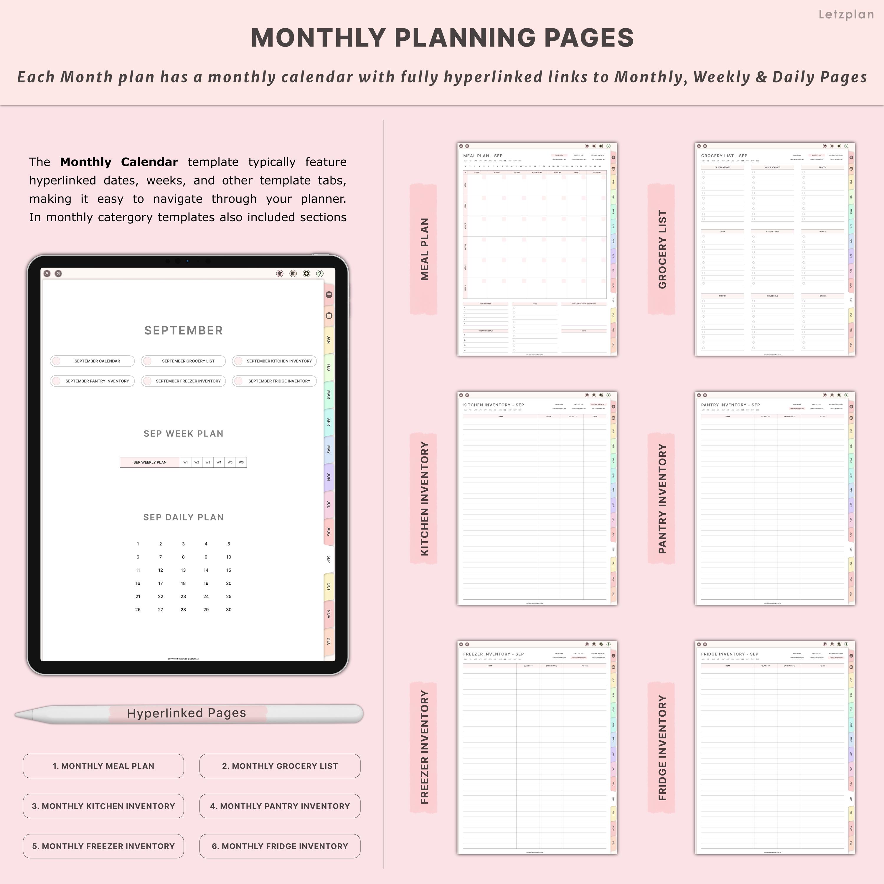 Weekly Digital Meal Planner & Recipe Organizer | Goodnotes Food Journal ...