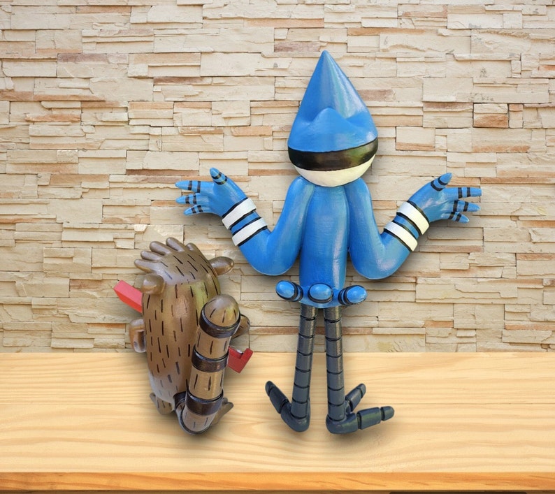 Mordecai y Rigby figura armada y pintada, Regular Show set Mordecai And ...