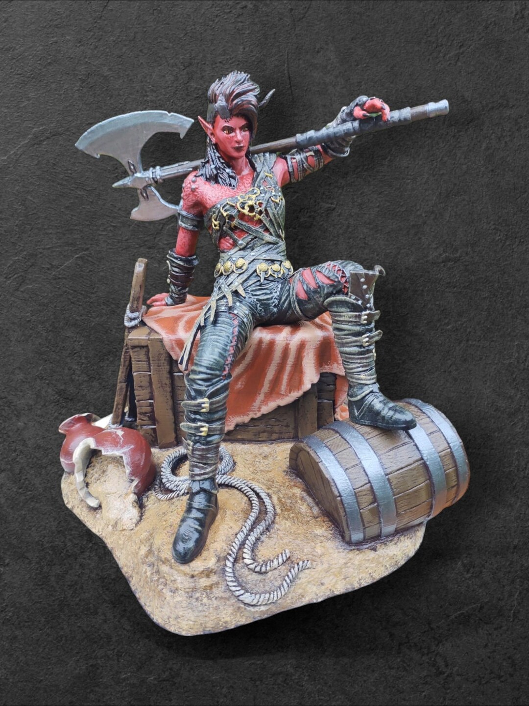 Bewaffnete und bemalte Figur Karlach Baldur's Gate 3 Figur, Karlach ...