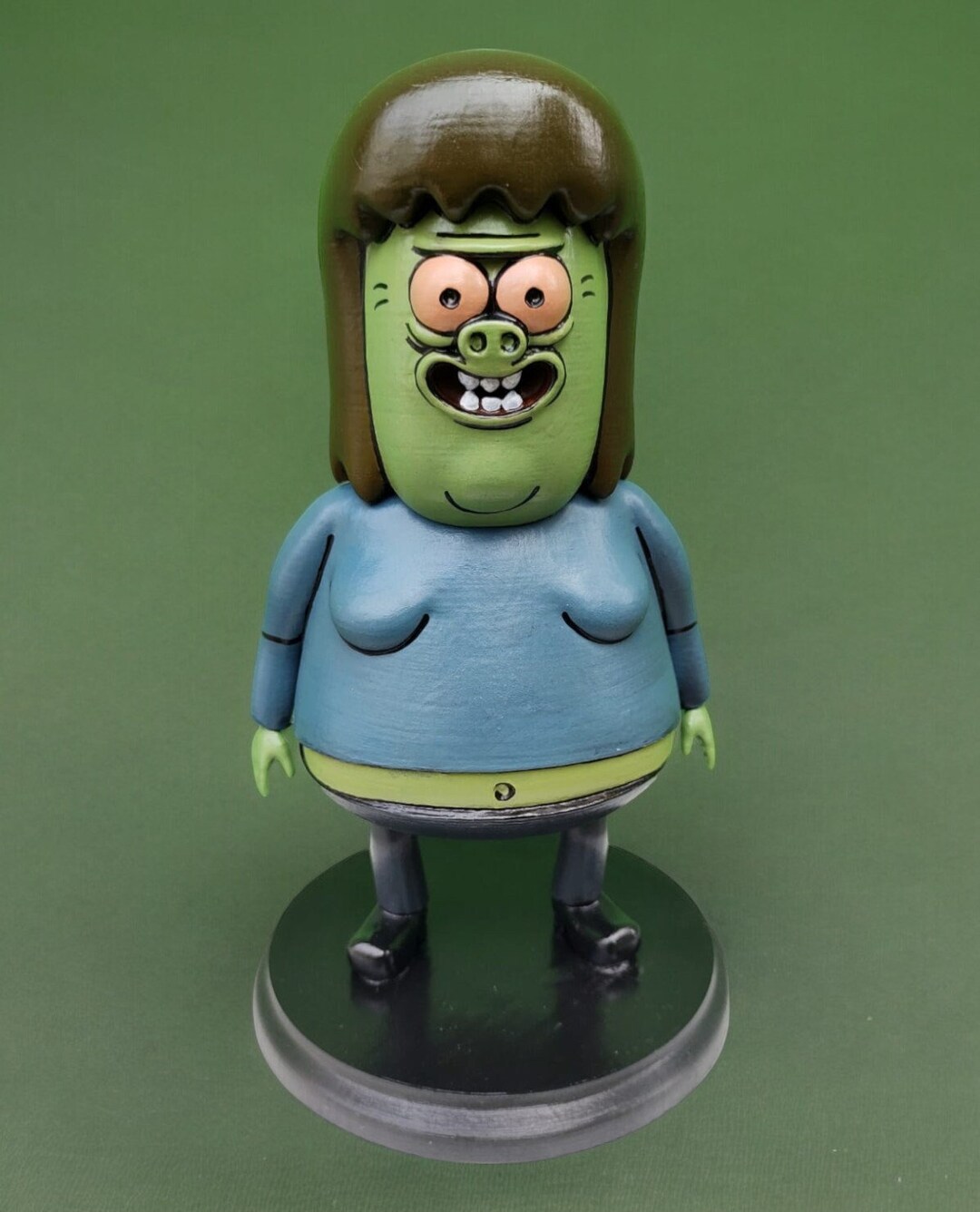 Muscle Man Figure Assembled and Painted, Muscle Man Regular Show Figure ...