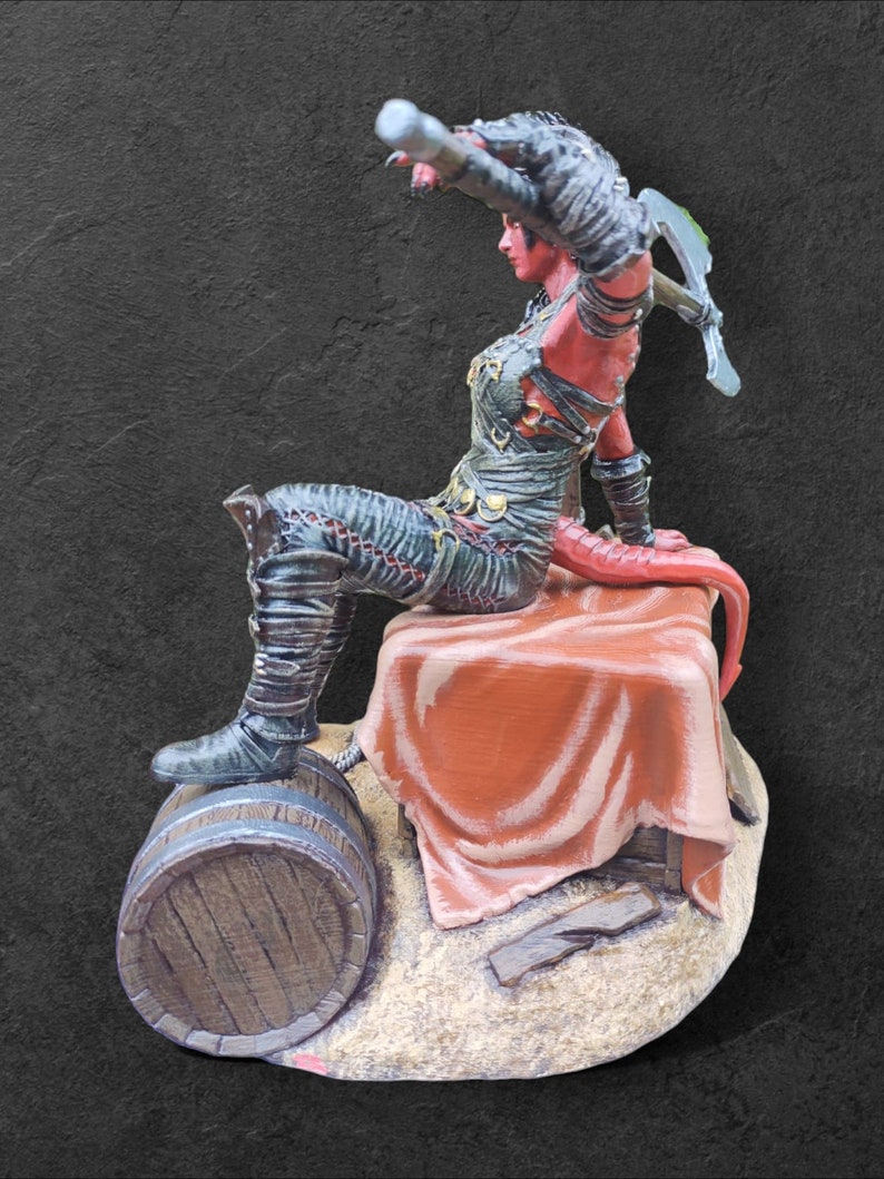 Bewaffnete und bemalte Figur Karlach Baldur's Gate 3 Figur, Karlach ...