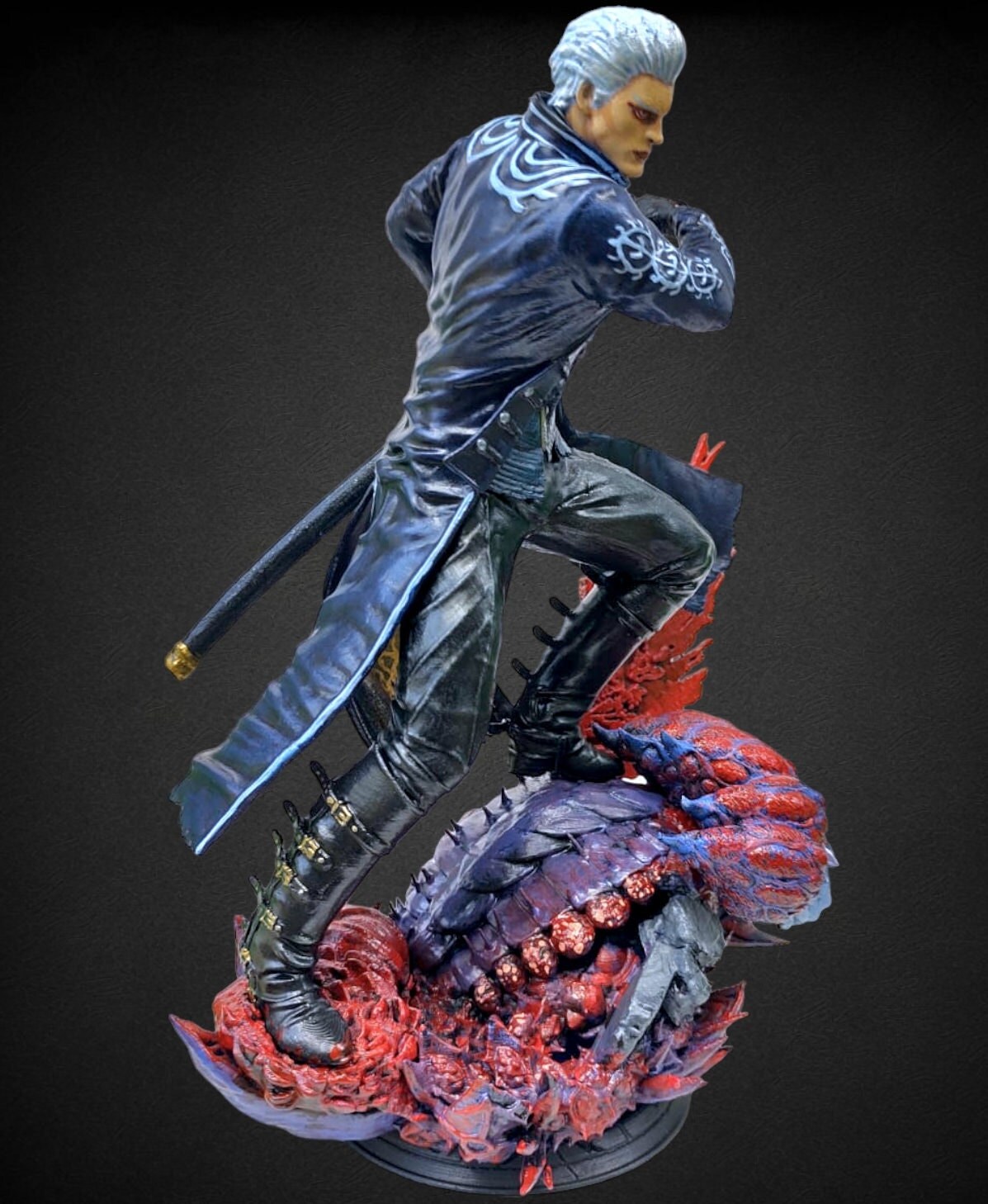 Devil May Cry Vergil Figure Diorama ,vergil Statue, Video Games Statue ...