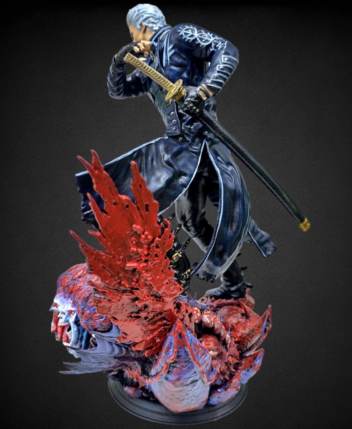 Devil May Cry Vergil Figure Diorama ,vergil Statue, Video Games Statue ...