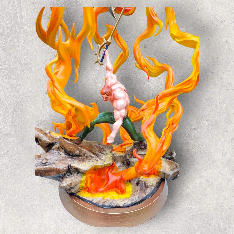 Bewaffnete und bemalte Figur Seven Deadly Sins Escanor Diorama Figur ...