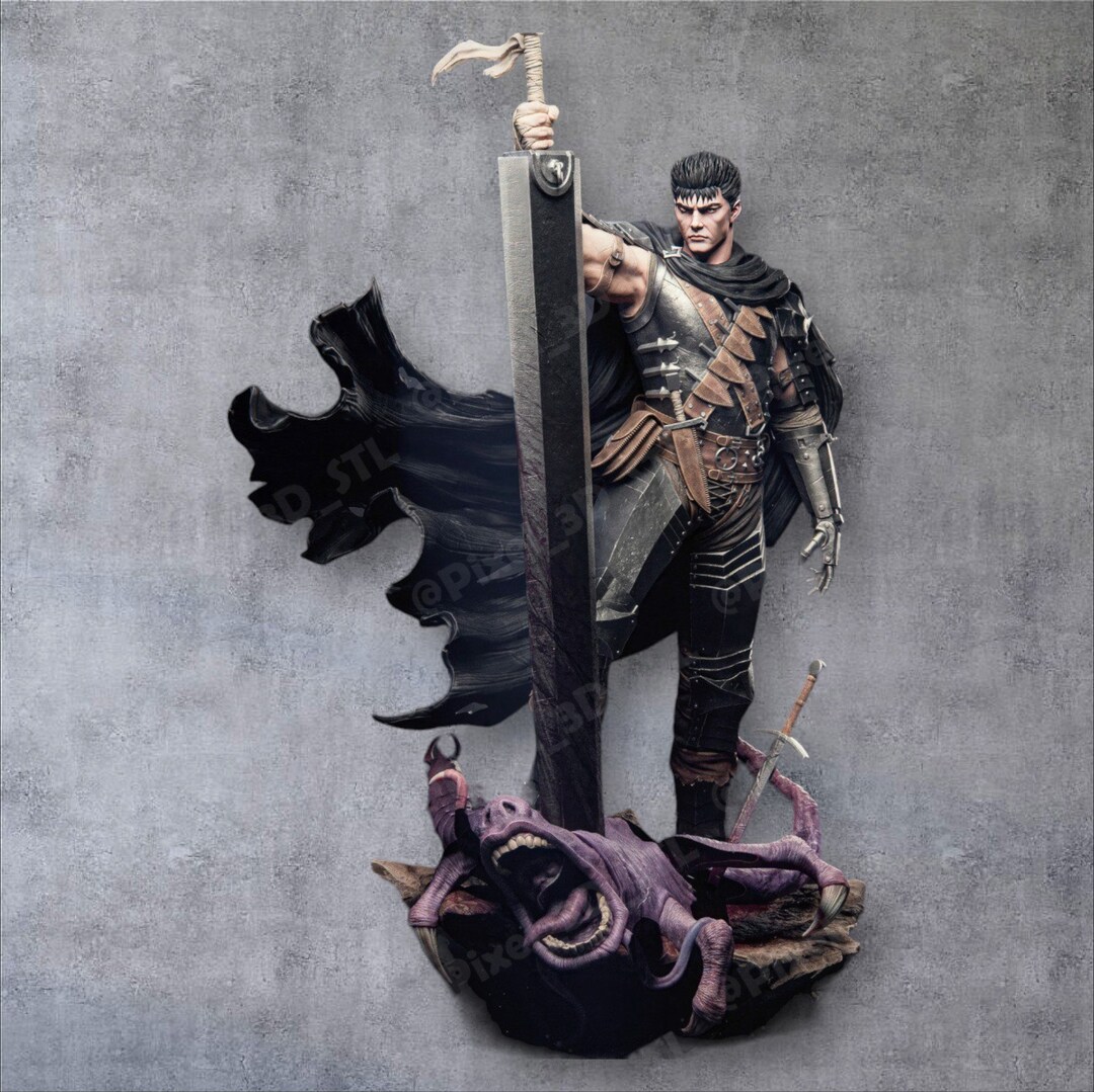 Armed and Painted Figure Diorama, Guts Berserk Figure, Guts Statue ...