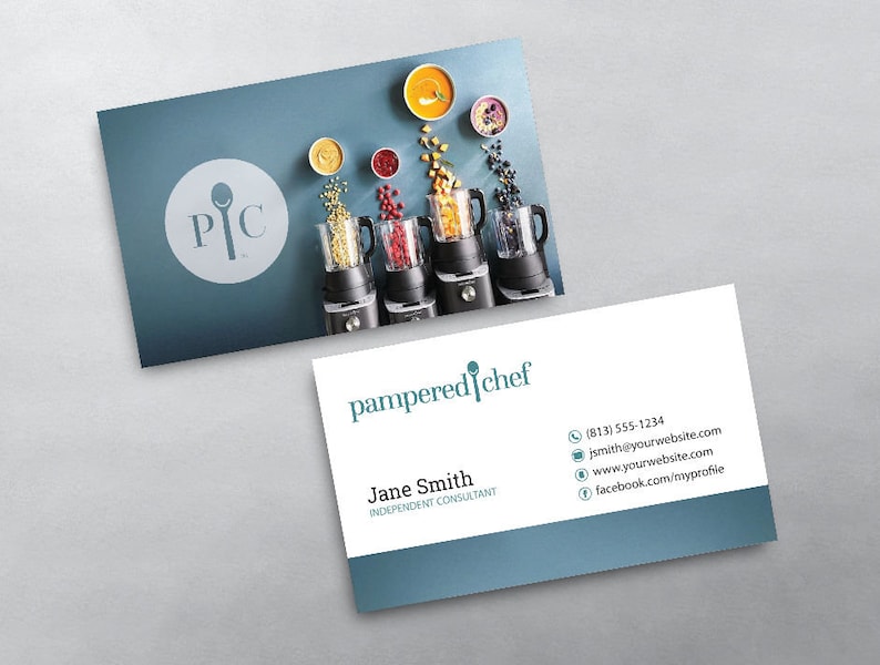 Pampered Chef Business Card Independent Consultant Business Card Design ...