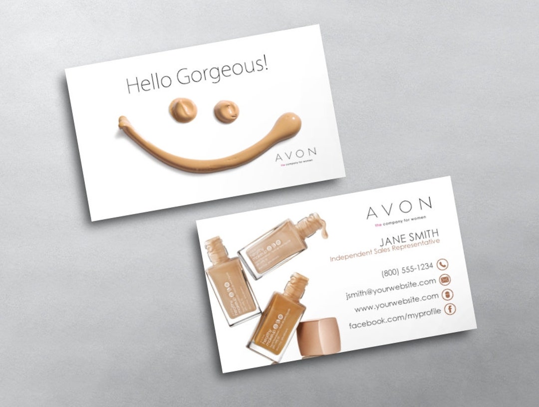 Avon Business Card - Independent Sales Representative Business Card ...