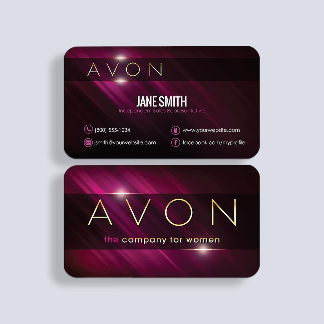 Avon Business Card - Independent Sales Representative Business Card ...