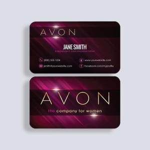 Customizable Avon Business Card – Sales Representative Design - Etsy