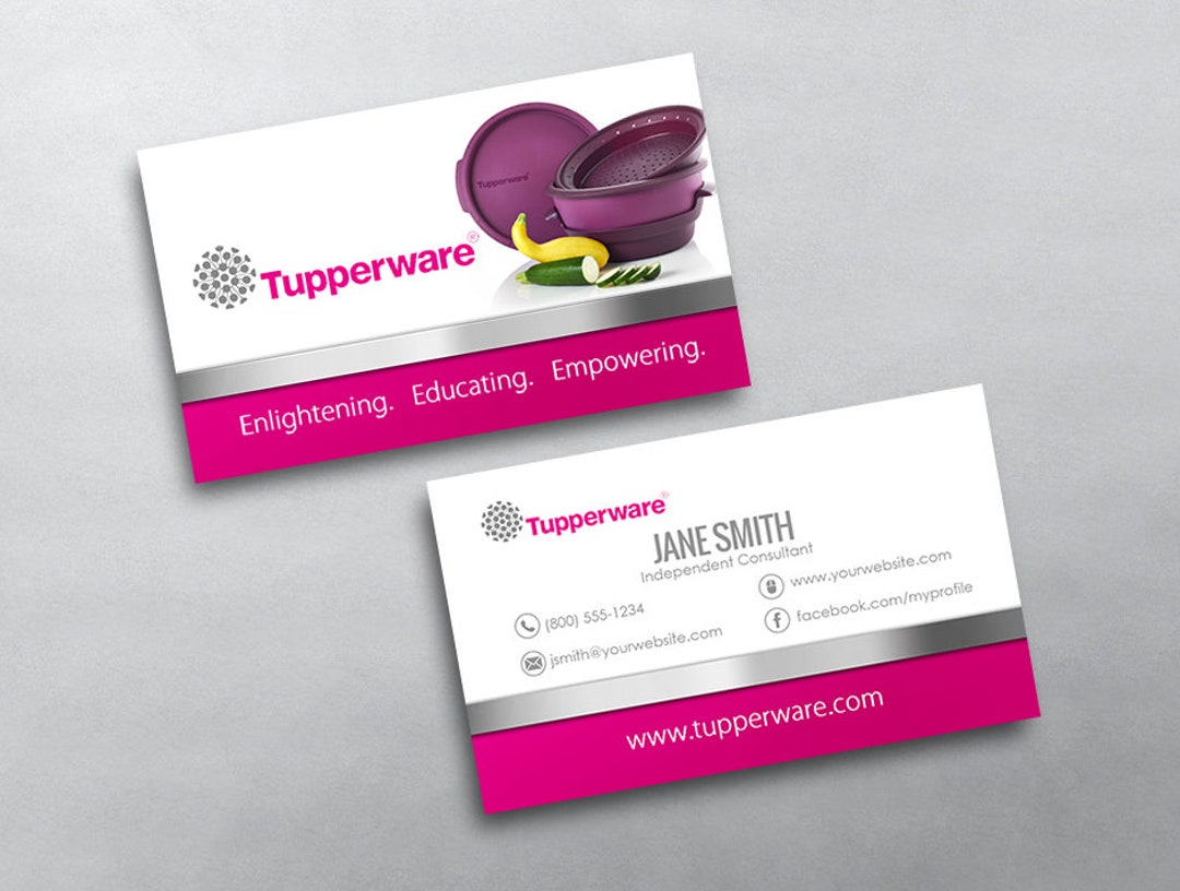 Tupperware Business Card Independent Consultant Business Card Design ...