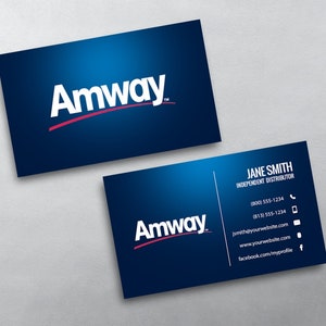 Amway Business Card Independent Distributor Business Card Design Free U ...
