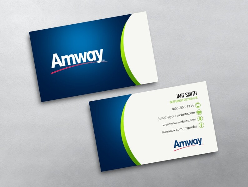 Amway Business Card Independent Distributor Business Card Design Free U ...