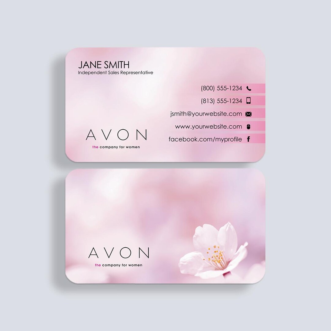 Custom Avon Business Card – Independent Sales Representative, Free US ...