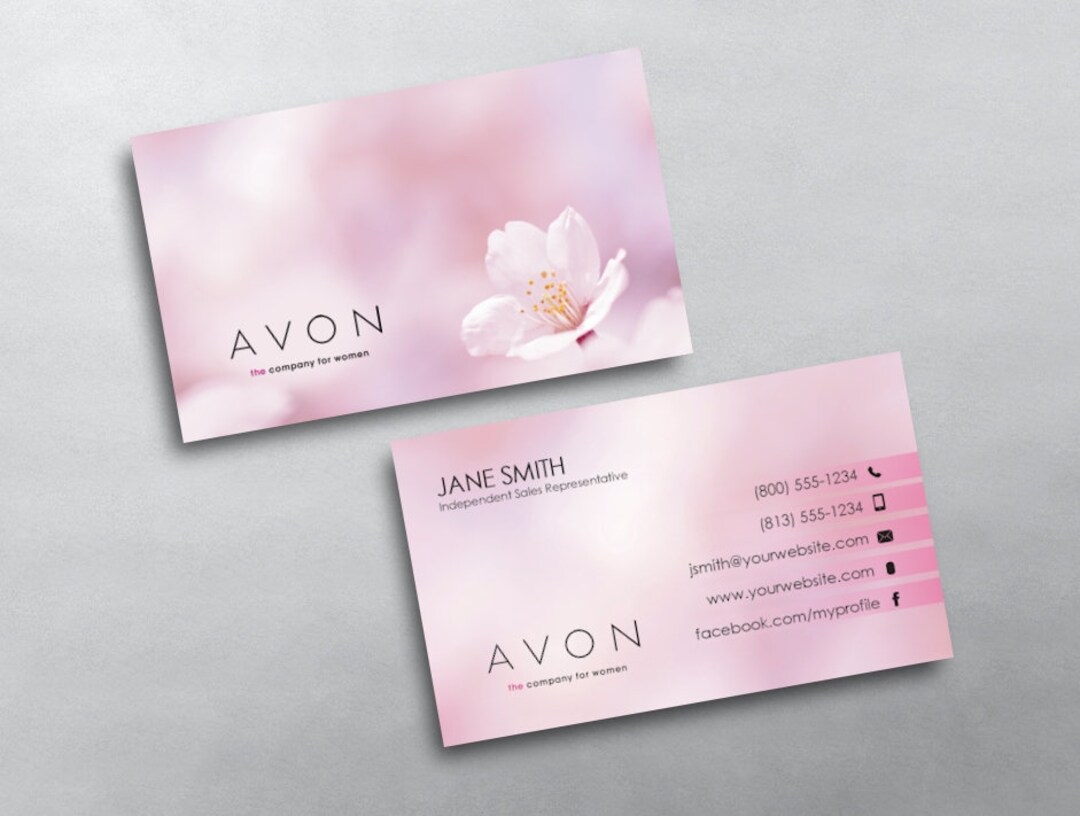 Avon Business Card Independent Sales Representative Business Card ...