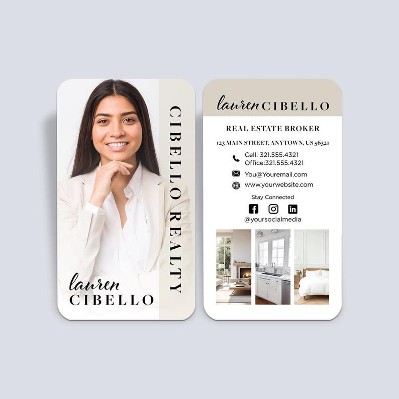 Real Estate Business Cards – Personalized Independent Agent Card | 16pt ...