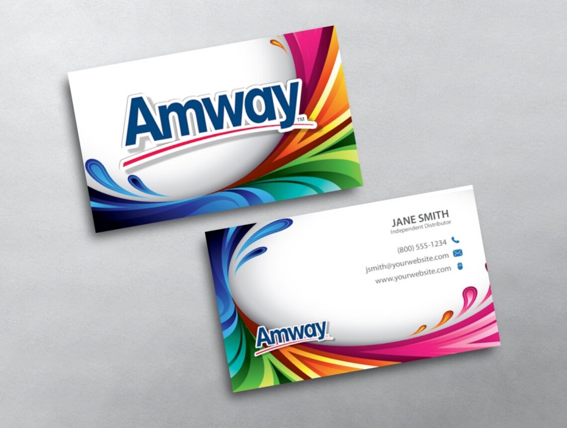 Amway Business Card Independent Distributor Business Card Design Free U ...