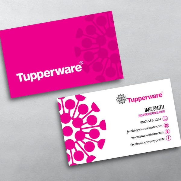 Tupperware Business Cards - Etsy