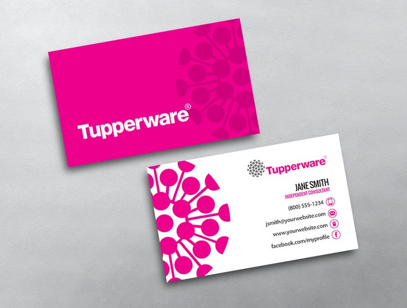 Tupperware Business Card Independent Consultant Business Card Design ...