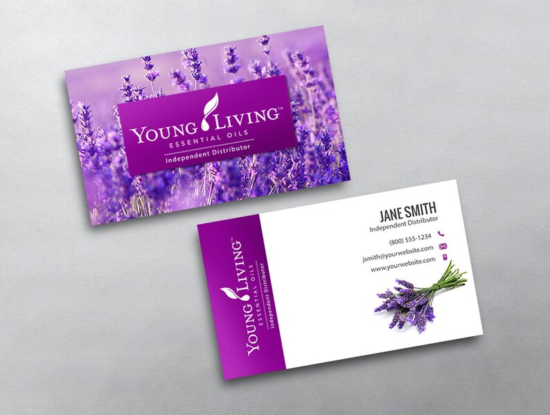 Young Living Business Card Independent Distributor Business Card Design ...
