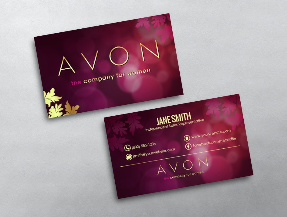 Avon Business Card Independent Sales Representative Business - Etsy