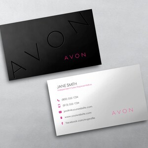 Avon Business Card Independent Sales Representative Business Card ...