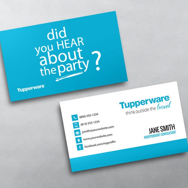 Tupperware Business Cards - Etsy