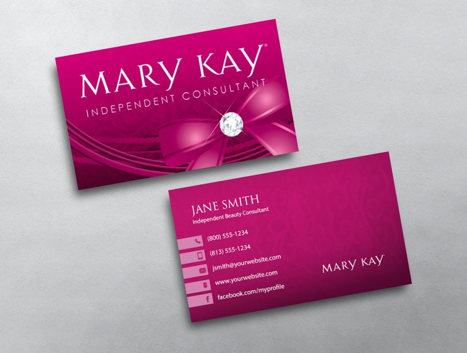 Mary Kay Business Card Independent Beauty Consultant Business Card Design Free U.S. Shipping - Etsy