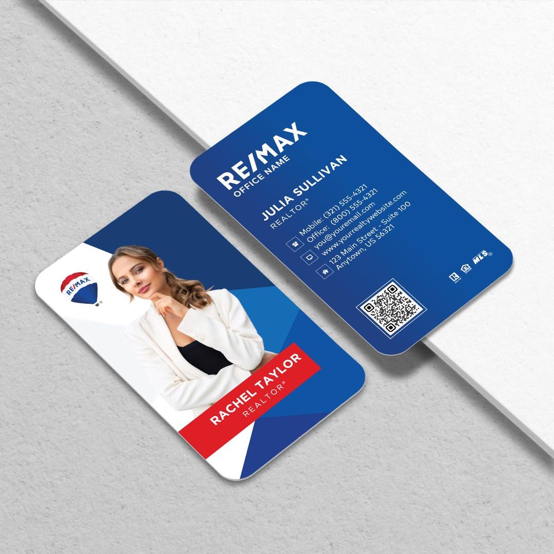 Personalized REMAX Real Estate Agent Business Cards – 16pt - Etsy