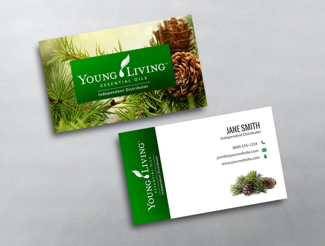 Young Living Business Card Independent Distributor Business Card Design ...