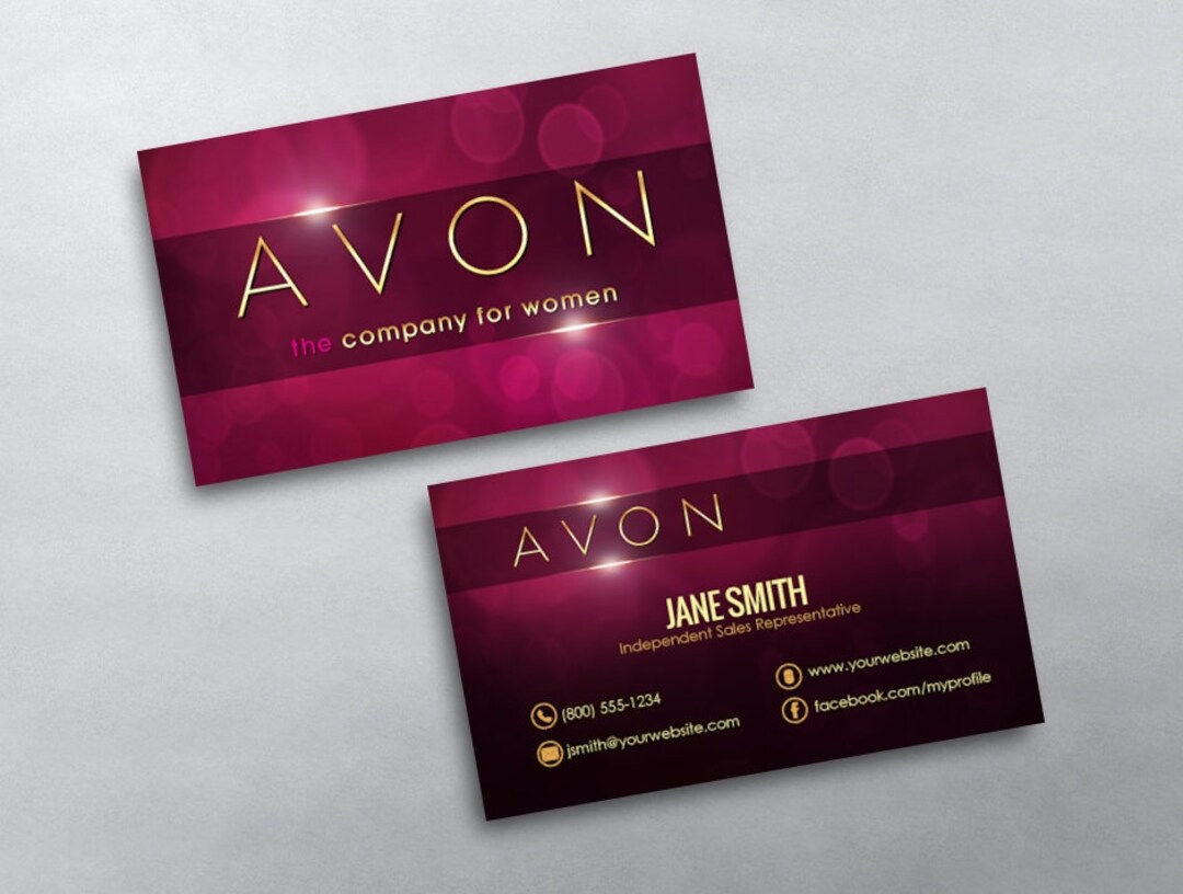 Avon Business Card Independent Sales Representative Business Card ...