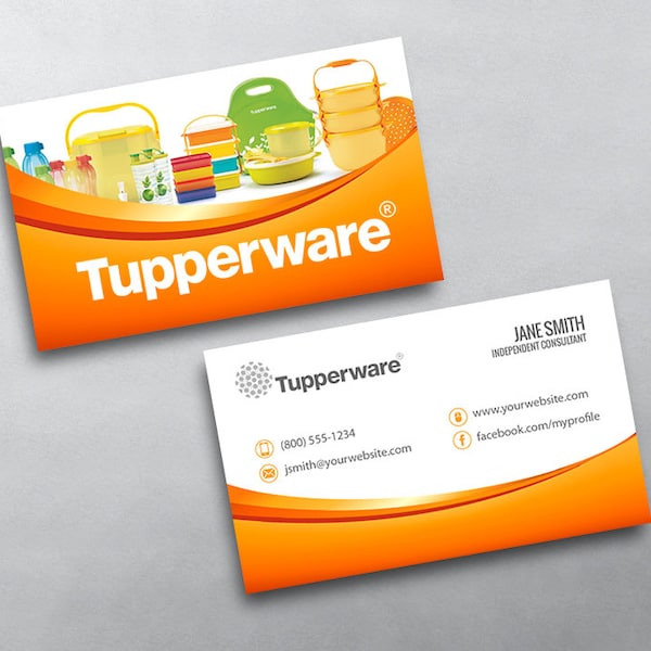 Tupperware Business Cards - Etsy