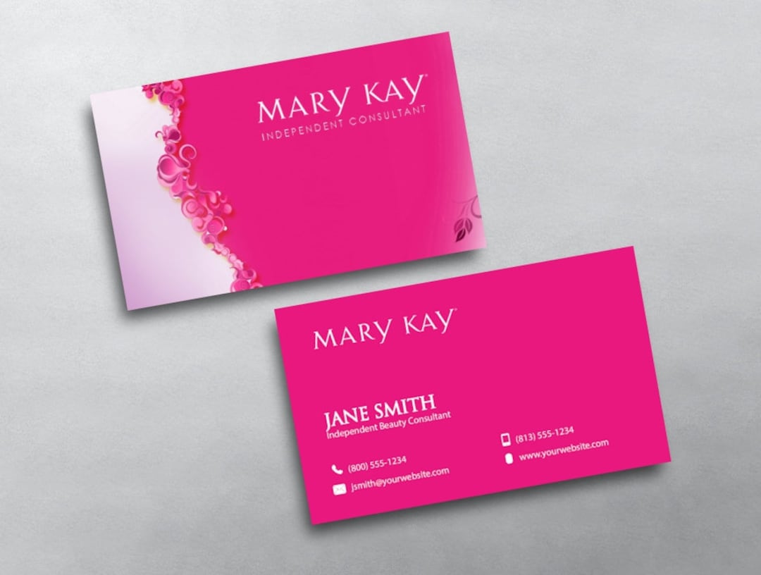 Mary Kay Business Card Independent Beauty Consultant Business Card ...