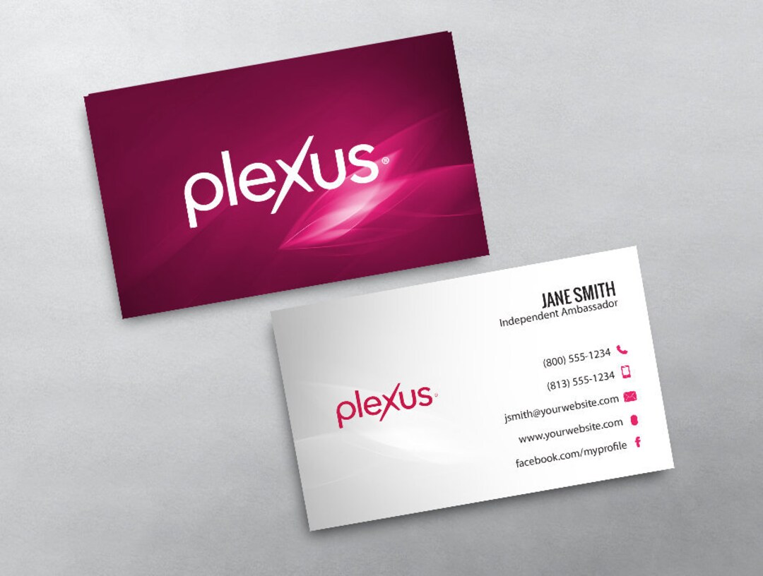 Plexus Business Card - Independent Ambassador Business Card Design - Free U.S. Shipping - Etsy