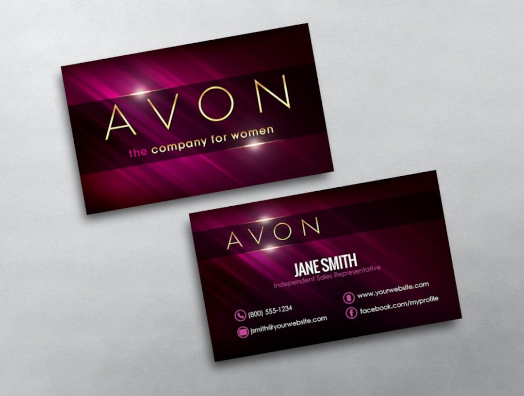 Avon Business Card Independent Sales Representative Business - Etsy