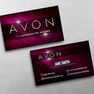 Avon Business Card Independent Sales Representative Business - Etsy