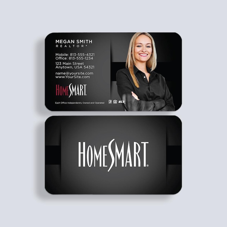 Homesmart Real Estate Agent Business Cards – Custom 16pt Cardstock - Etsy