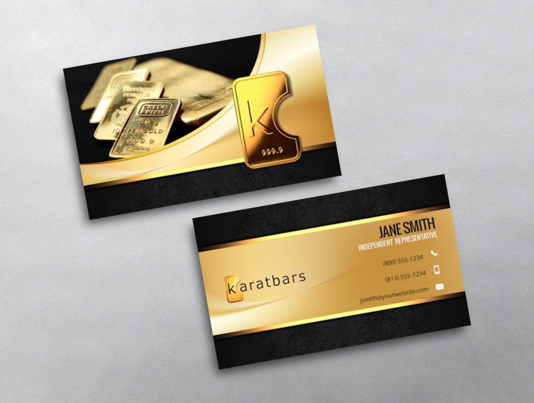 Karatbars Business Card - Independent Representative Business Card ...