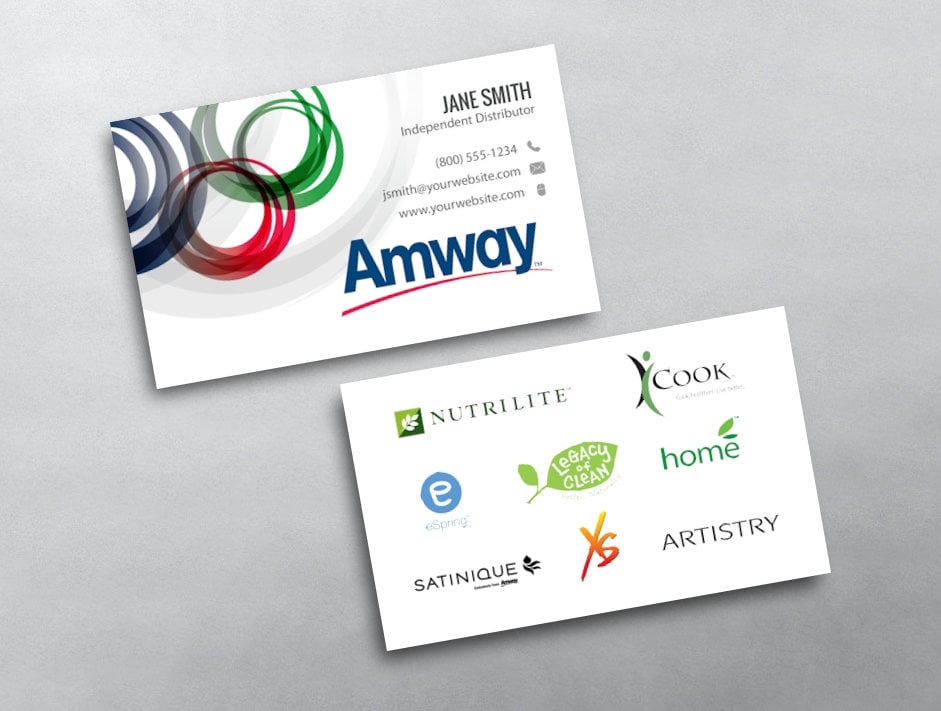 Amway Business Card Independent Distributor Business Card Design Free U ...