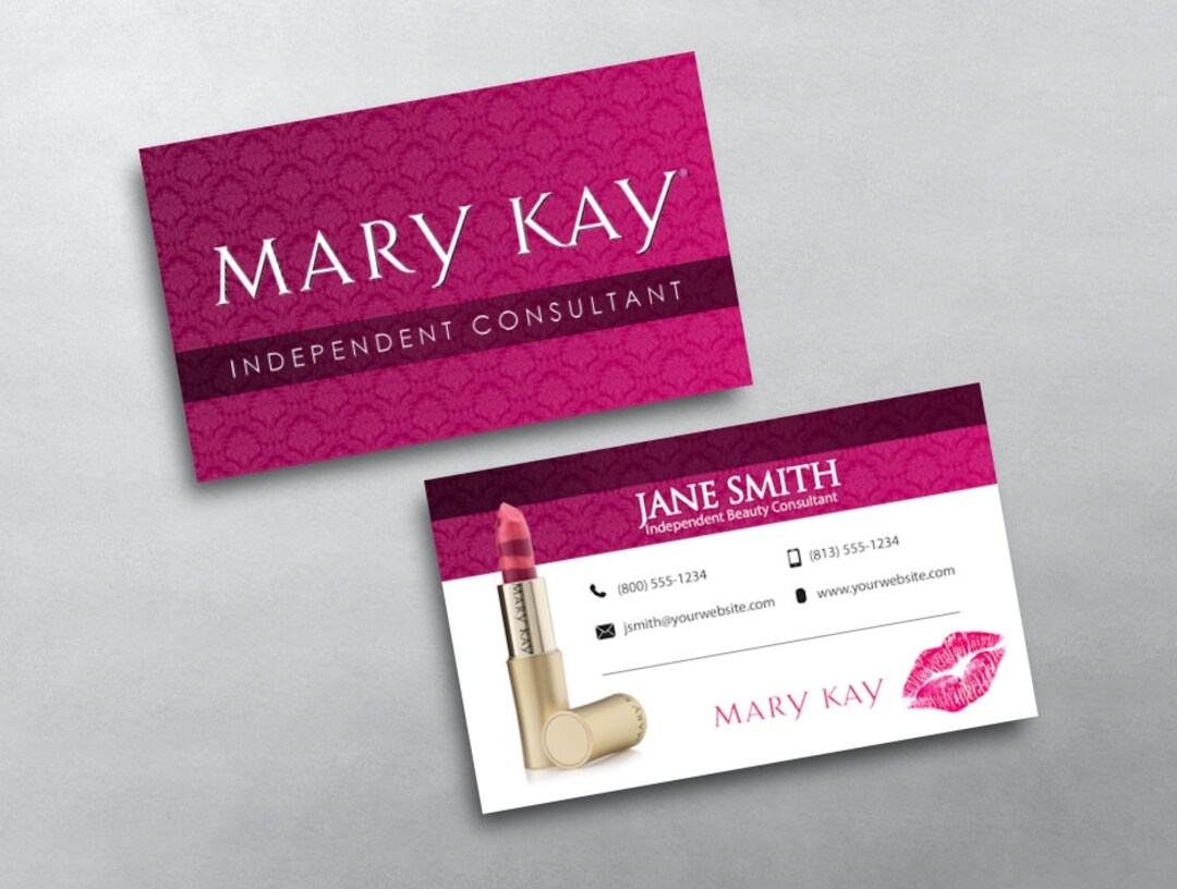 Mary Kay Business Card Independent Beauty Consultant Business Card ...