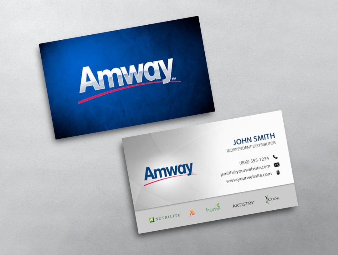 Amway Business Card Independent Distributor Business Card Design Free U ...