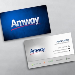 Amway Business Card Independent Distributor Business Card Design Free U ...