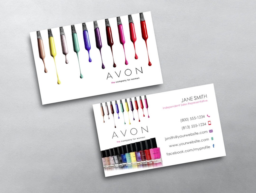 Avon Business Card Independent Sales Representative Business Card ...