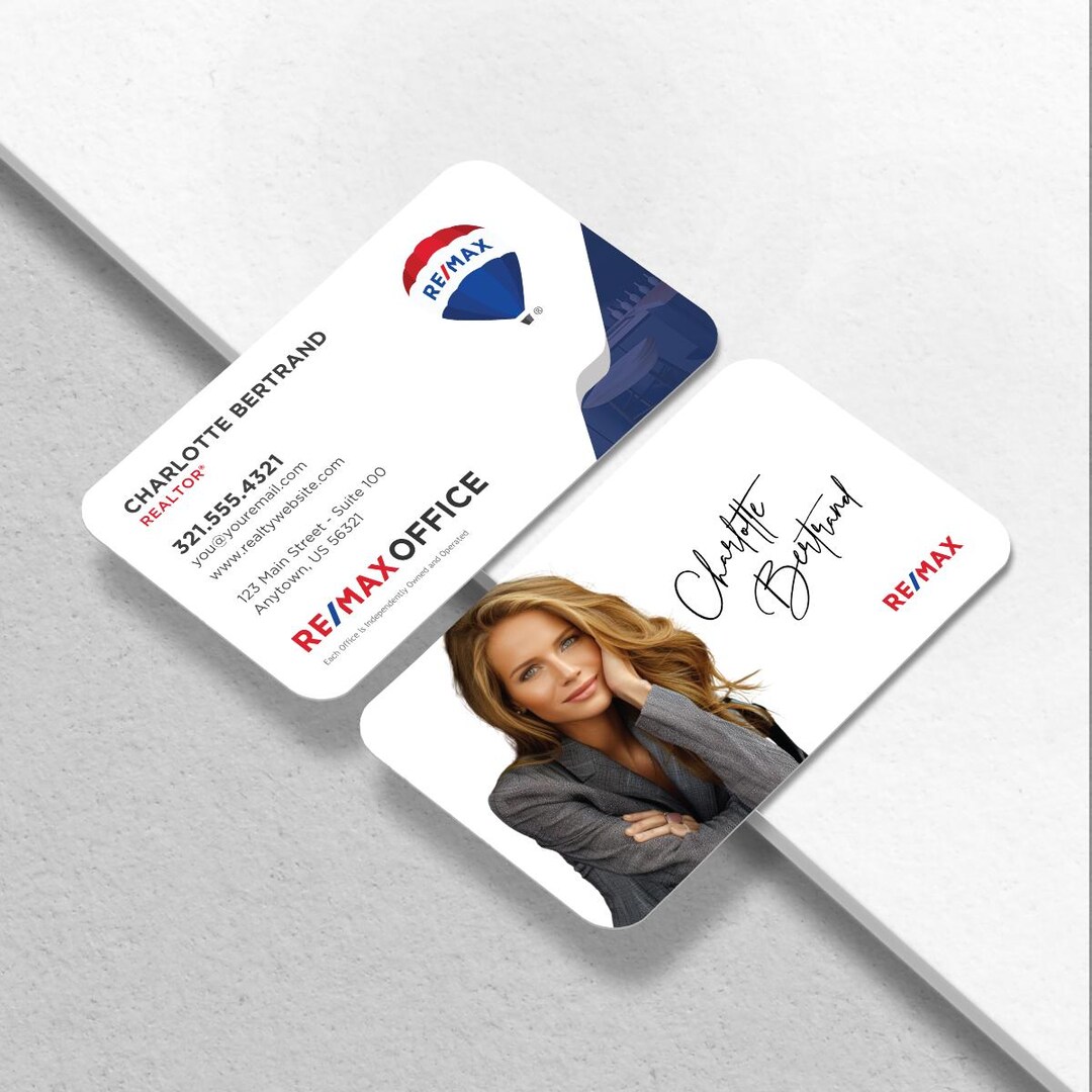 REMAX Business Cards – Personalized Real Estate Agent Cards | 16pt ...