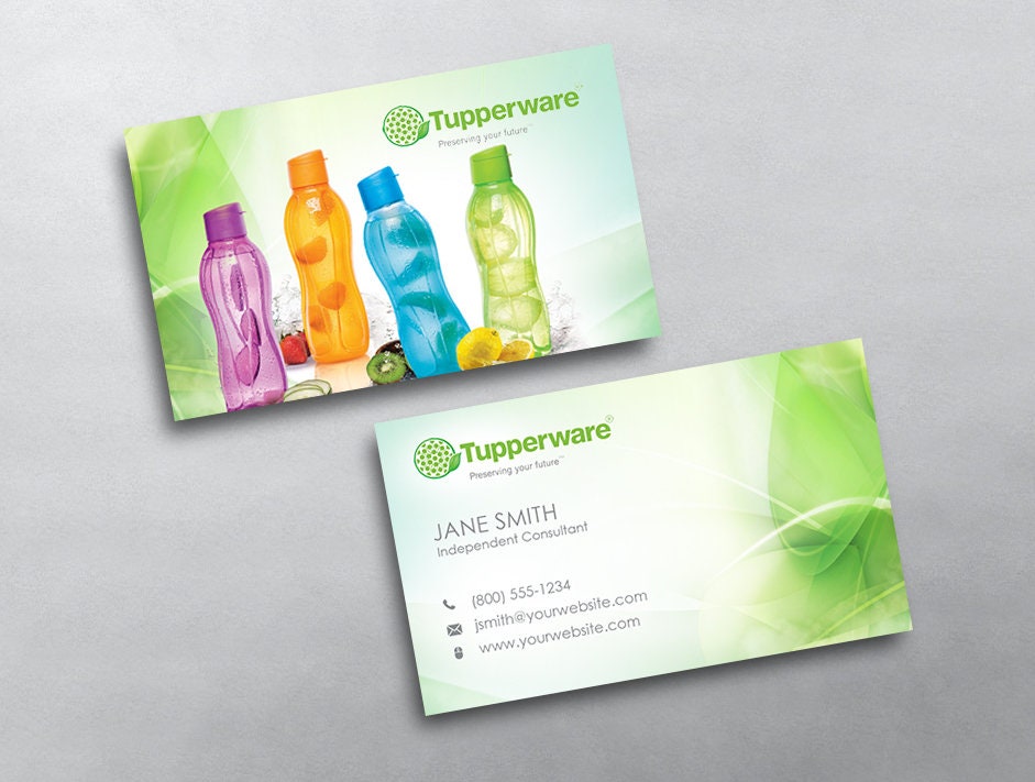 Tupperware Business Card Independent Consultant Business Card Design ...