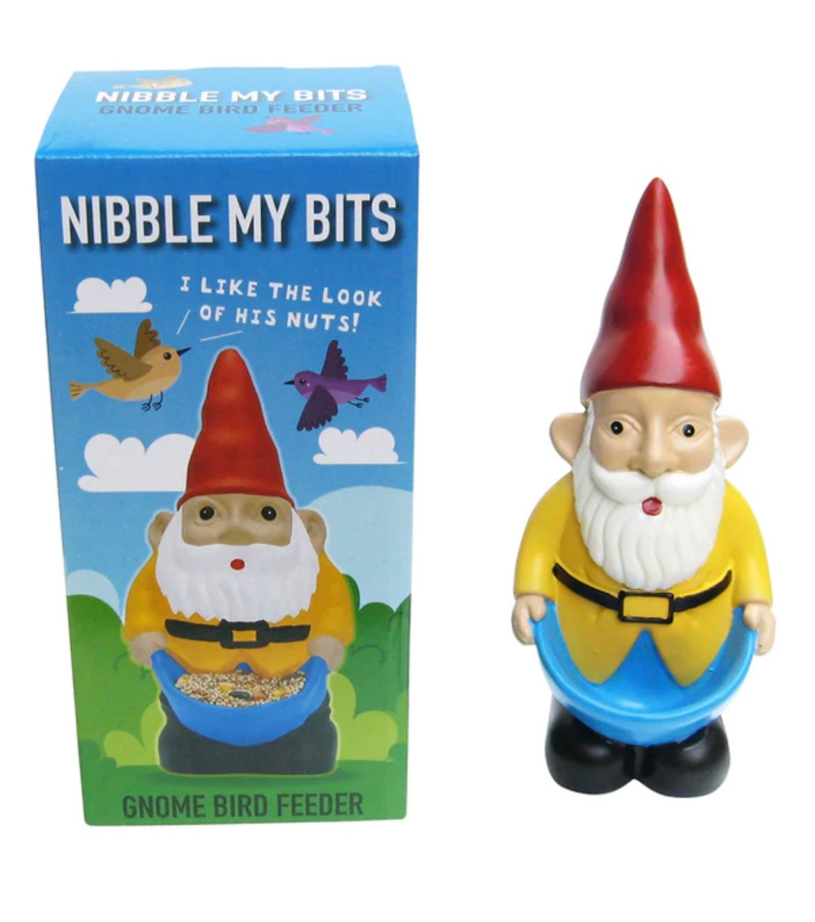 Nibble My Bits Gnome Bird Feeder Garden Gnome Funny, Garden Decor, Yard ...