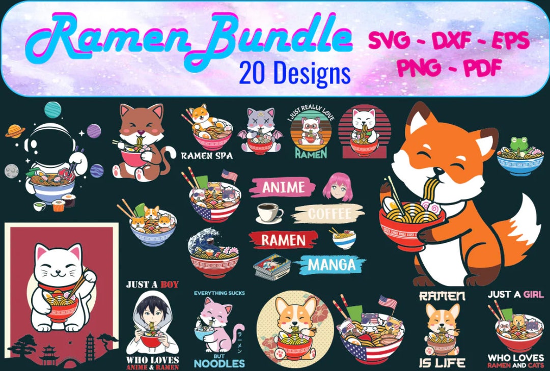 Ramen Bundle Ramen SVG - Etsy