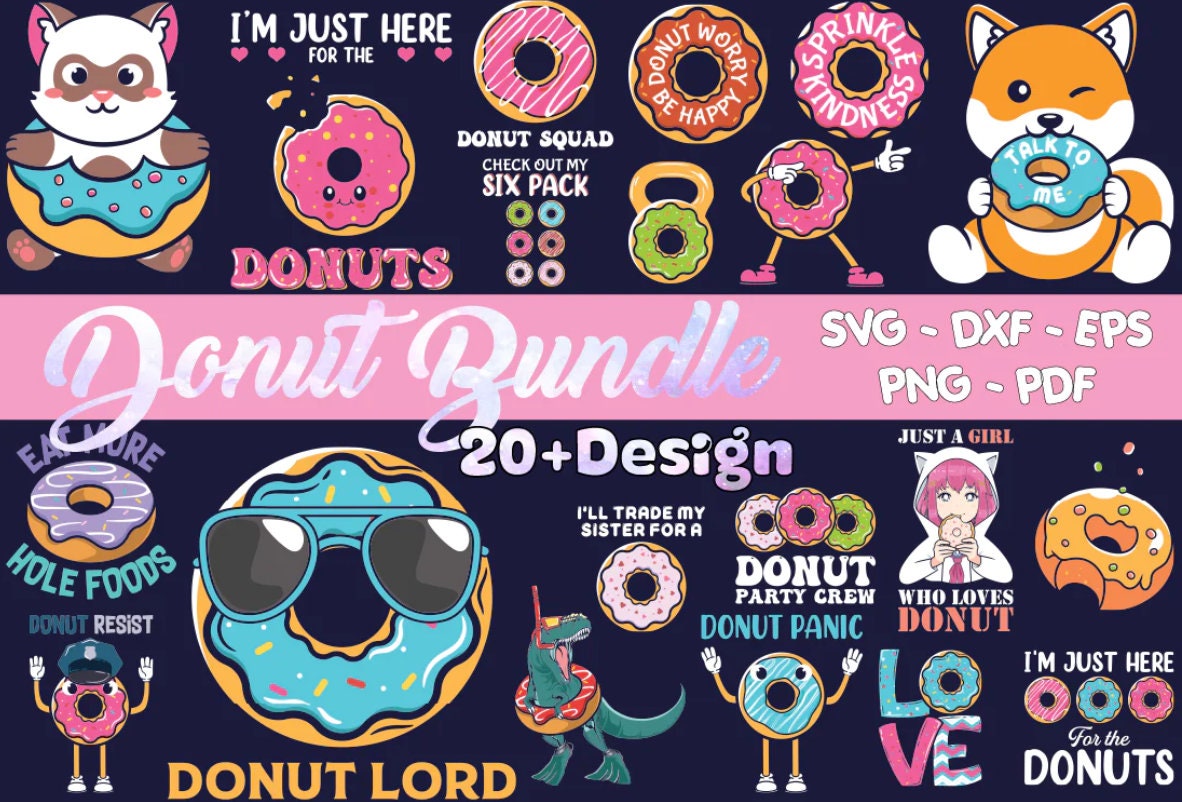 Donut SVG Bundle Donut SVG - Etsy