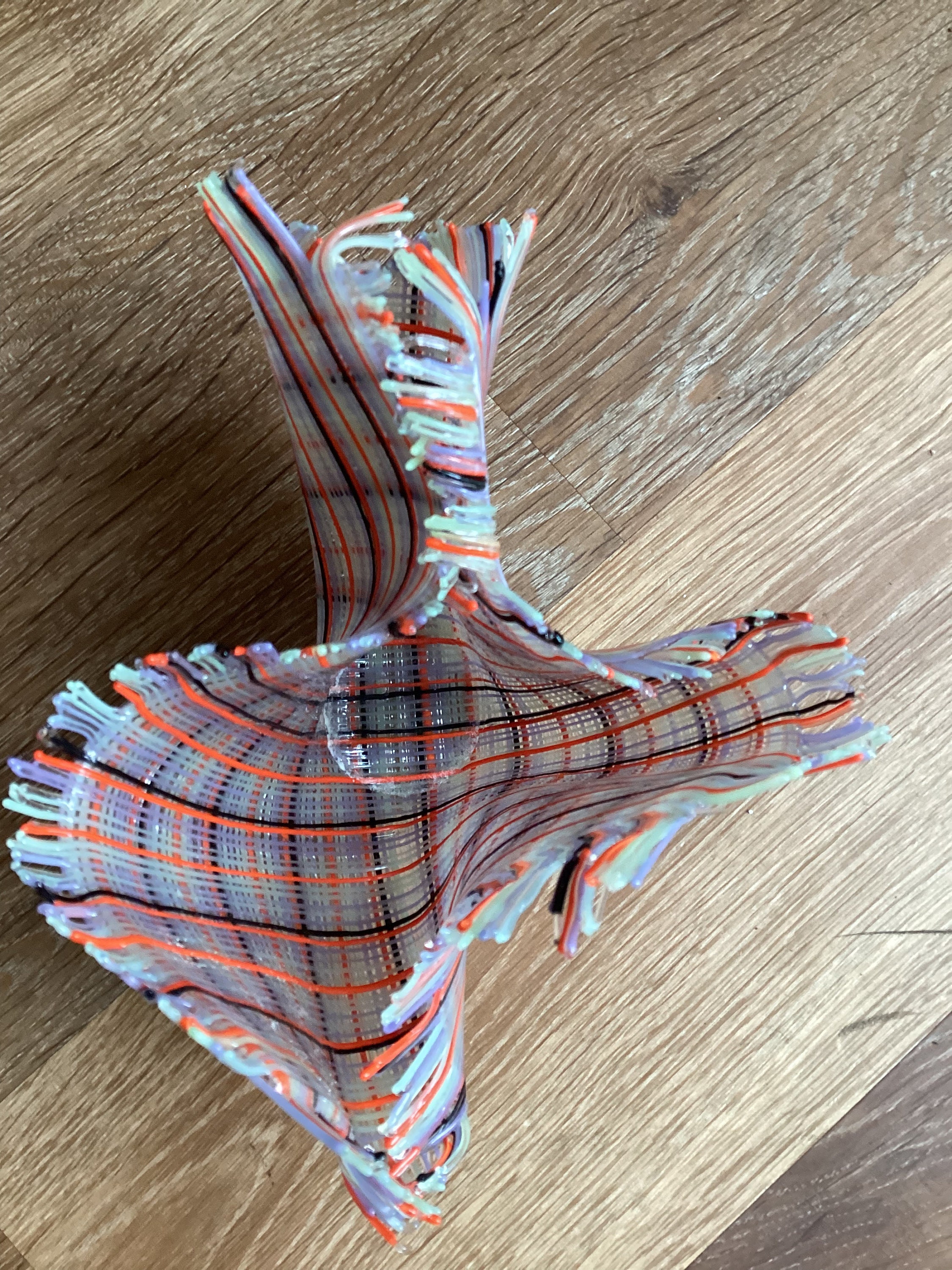 Handmade Fused Glass Tartan Vase, Tapestry Art Decor - Etsy UK