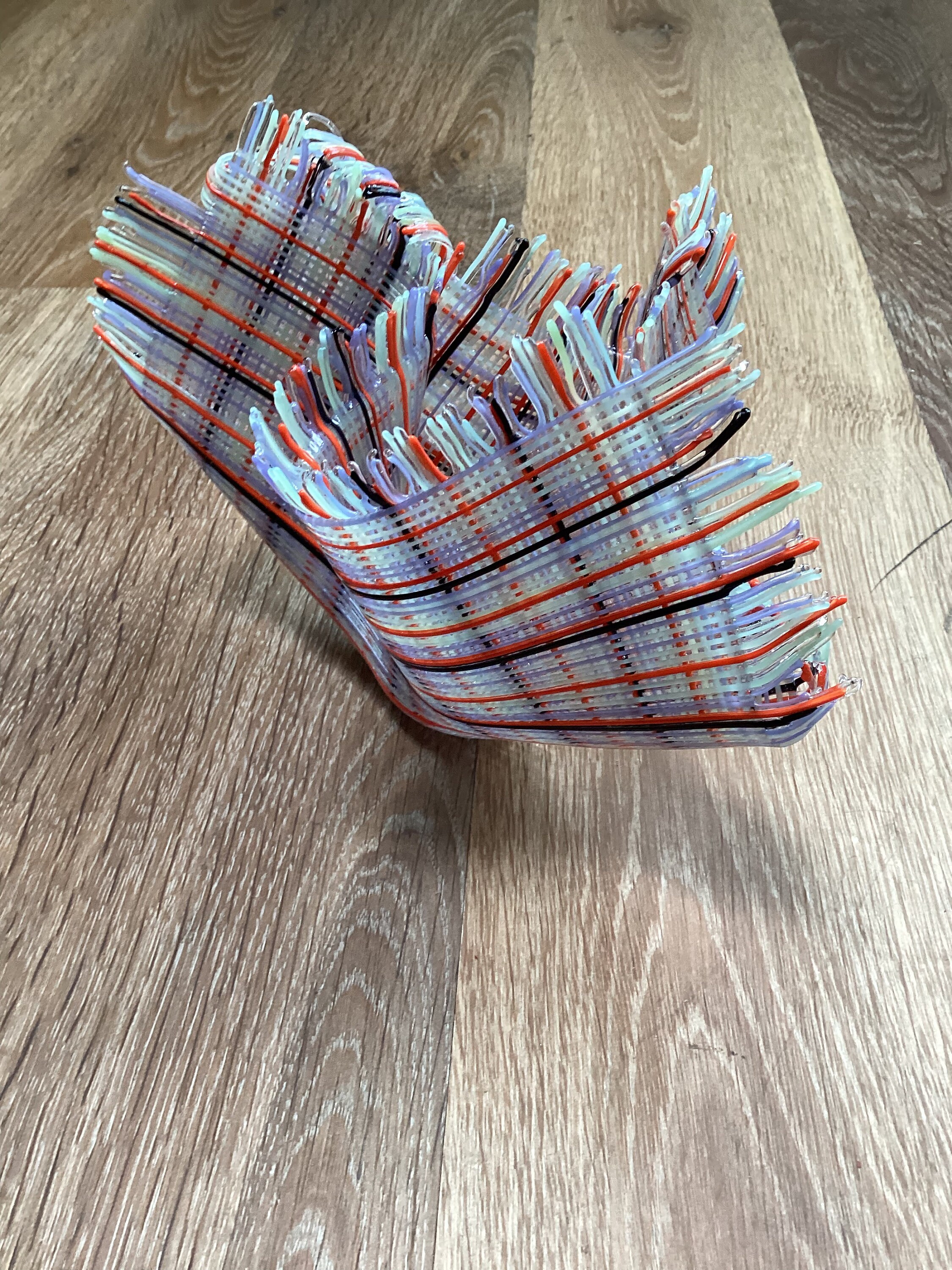 Hand Made Fused Glass Tartan Effect Decorative Home Decor, Glass ...